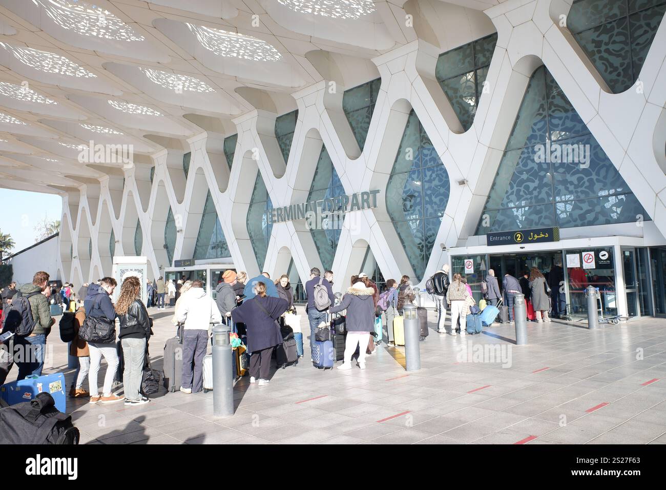 Marrakesh, Morocco - 03 Jan 2025 - Marrakesh Airport and Queues outside ...