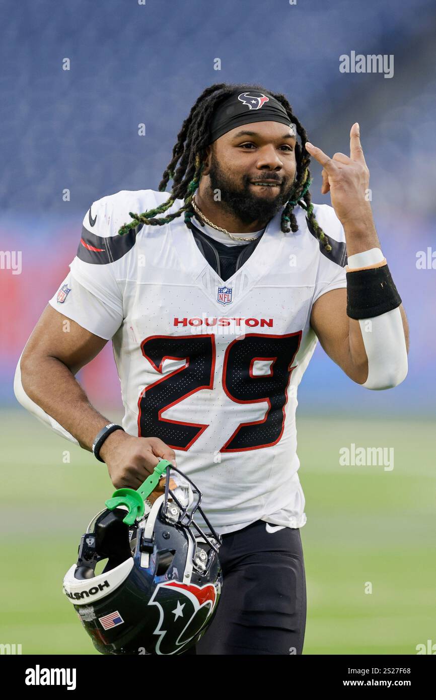 Houston Texans safety M.J. Stewart (29) walks off the field following ...