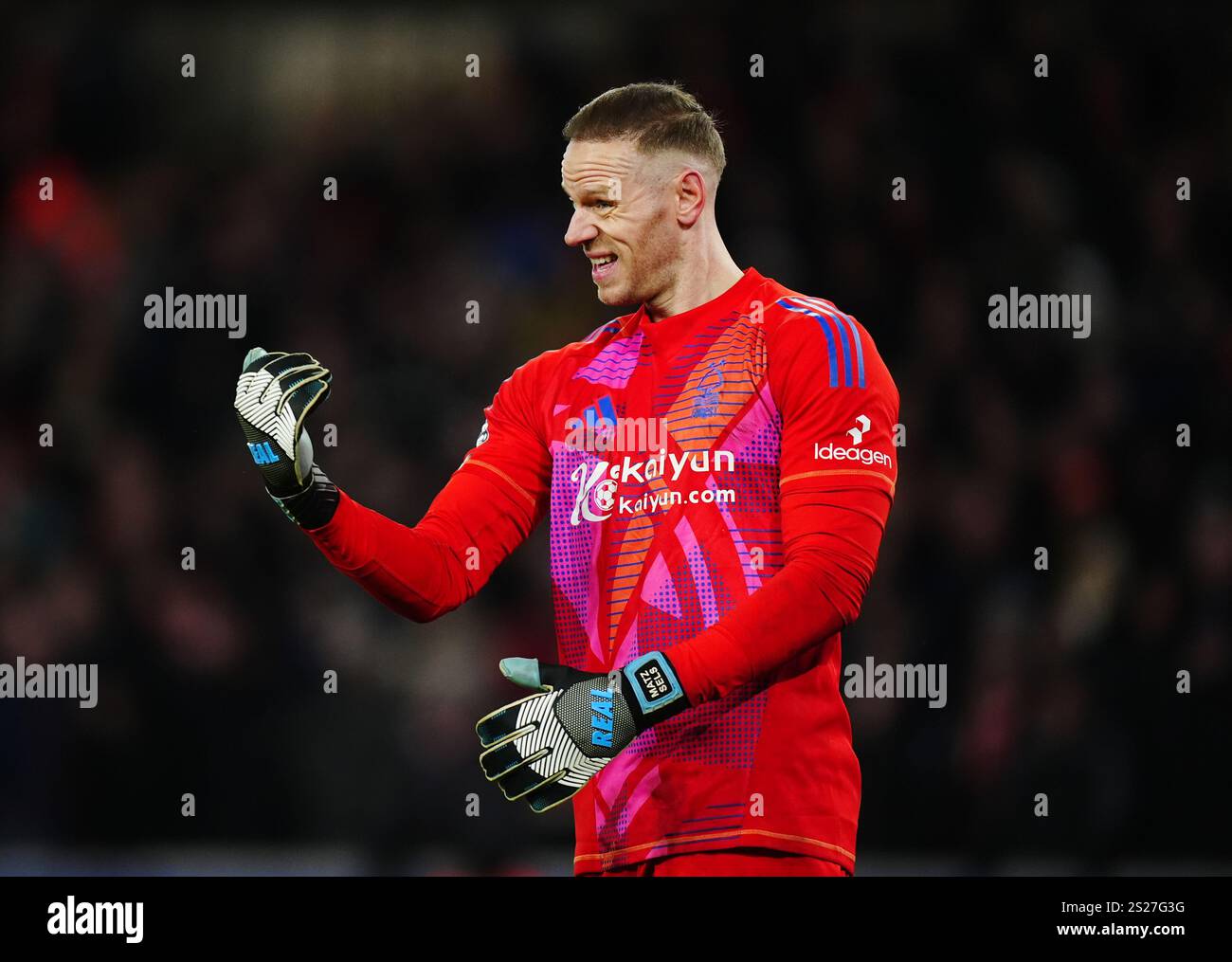 Nottingham Forest goalkeeper Matz Sels during the Premier League match ...