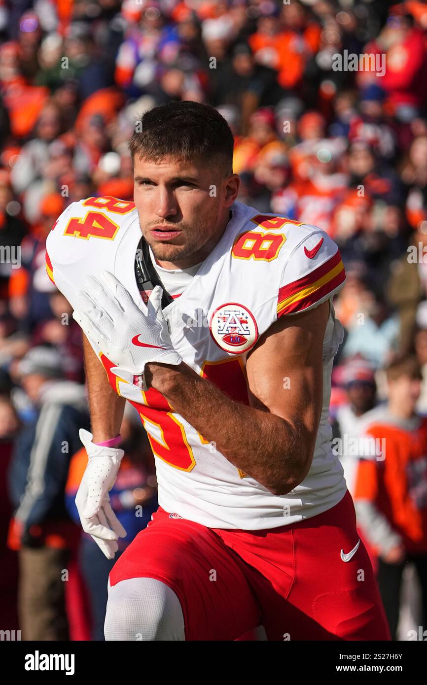 Kansas City Chiefs wide receiver Justin Watson (84) against the Denver ...