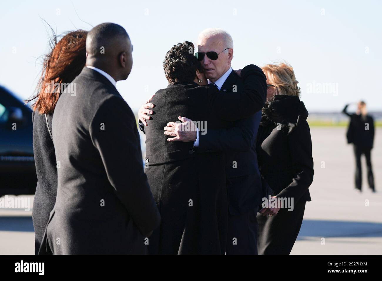 President Joe Biden is greeted by New Orleans Mayor LaToya Cantrell ...