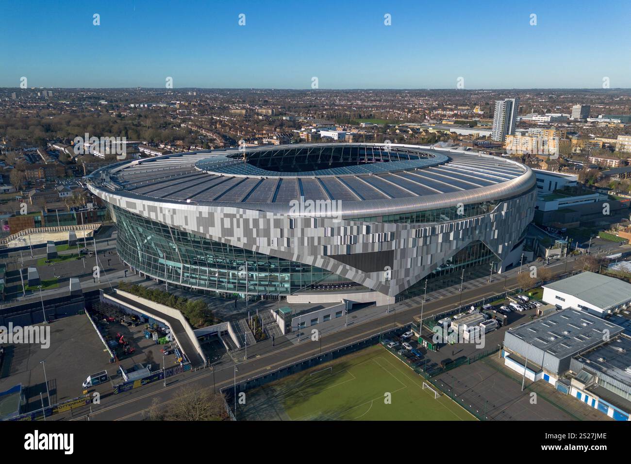Aerial view of the Tottenham Hotspur Stadium, Tottenham, London, UK ...
