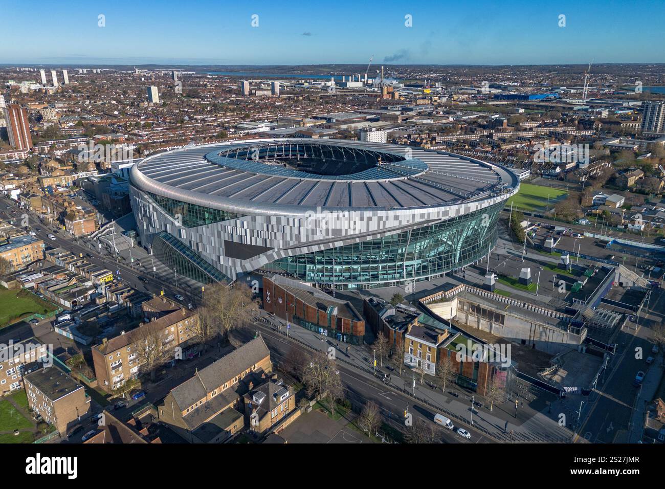 Aerial view of the Tottenham Hotspur Stadium, Tottenham, London, UK ...