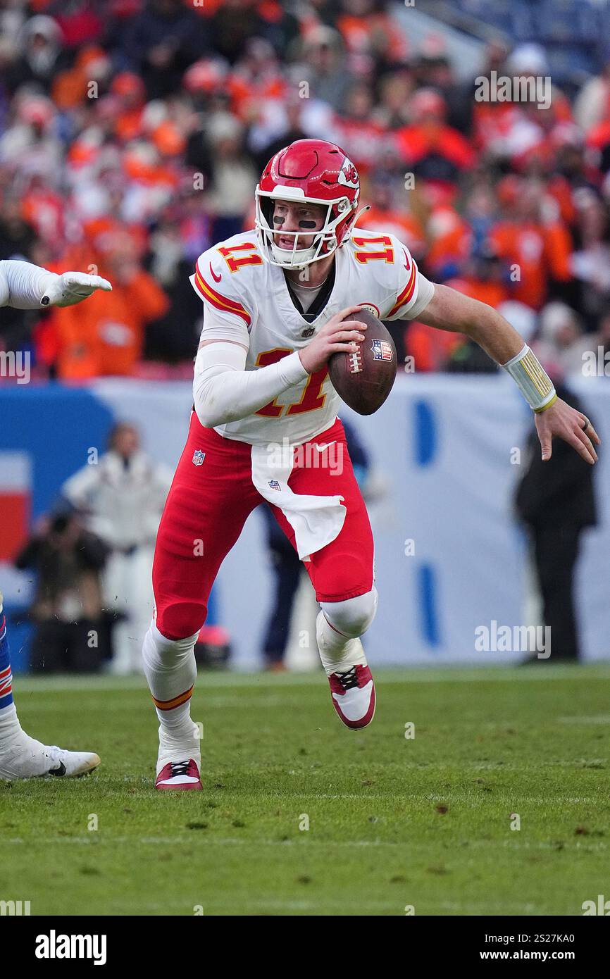Kansas City Chiefs quarterback Carson Wentz (11) runs the ball against ...