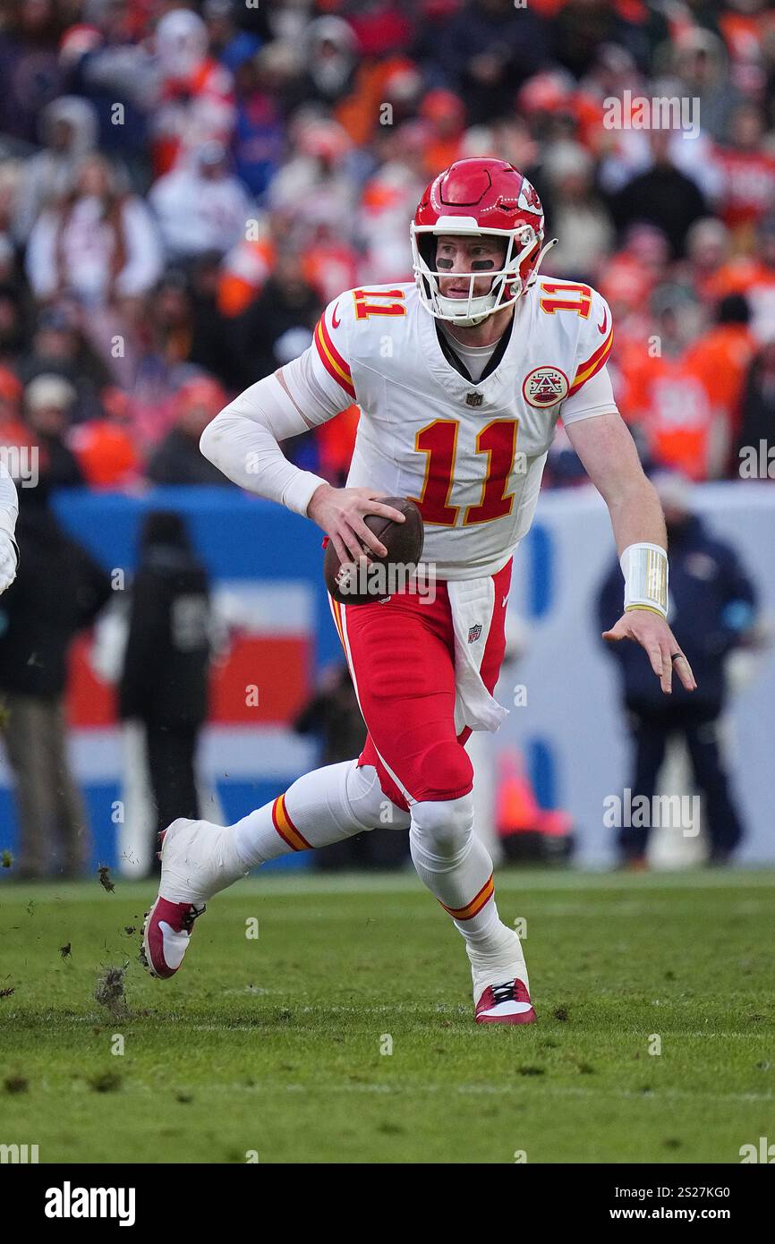 Kansas City Chiefs quarterback Carson Wentz (11) runs the ball against ...