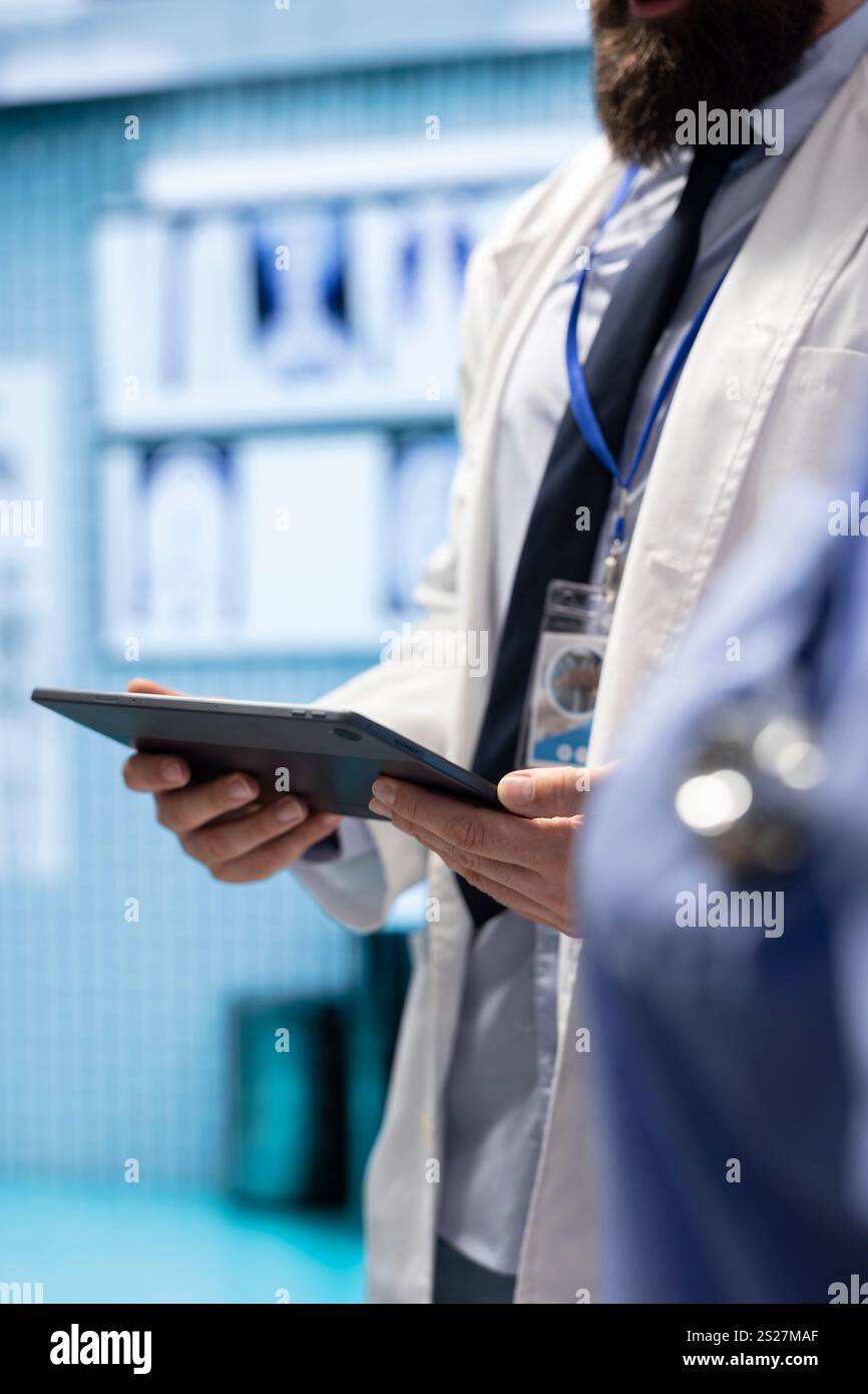 Medical experts team reviews x ray test results to find suitable ...