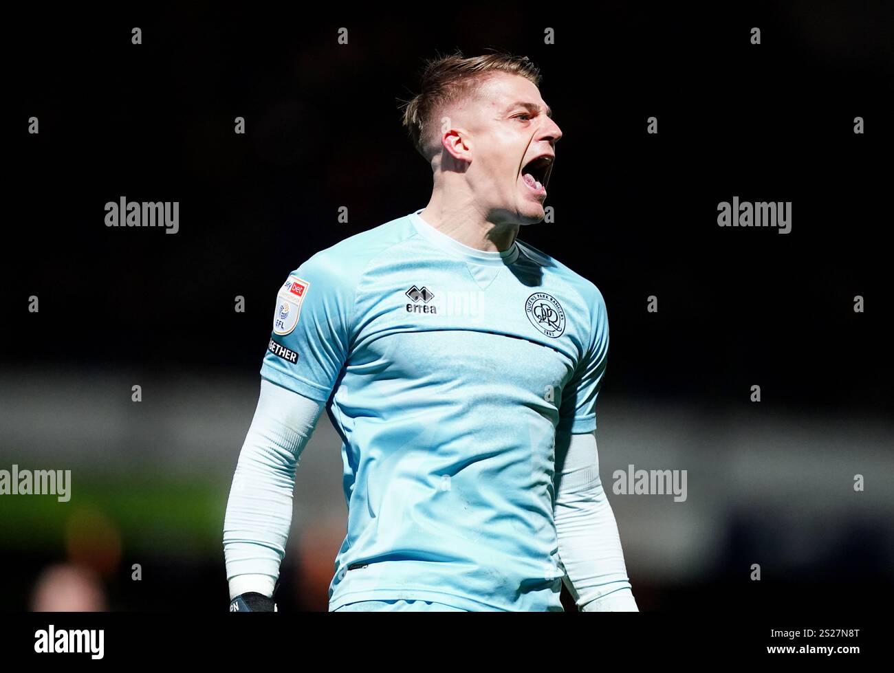 Queens Park Rangers goalkeeper Paul Nardi celebrates at the final ...