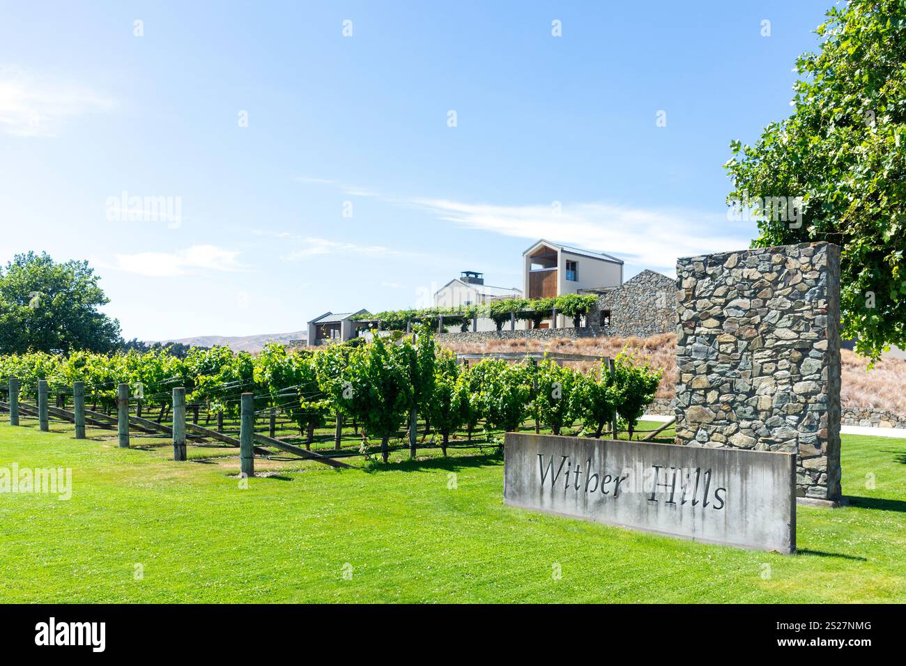 Entrance to Wither Hills Marlborough Winery, Wairau Valley, Blenheim ...