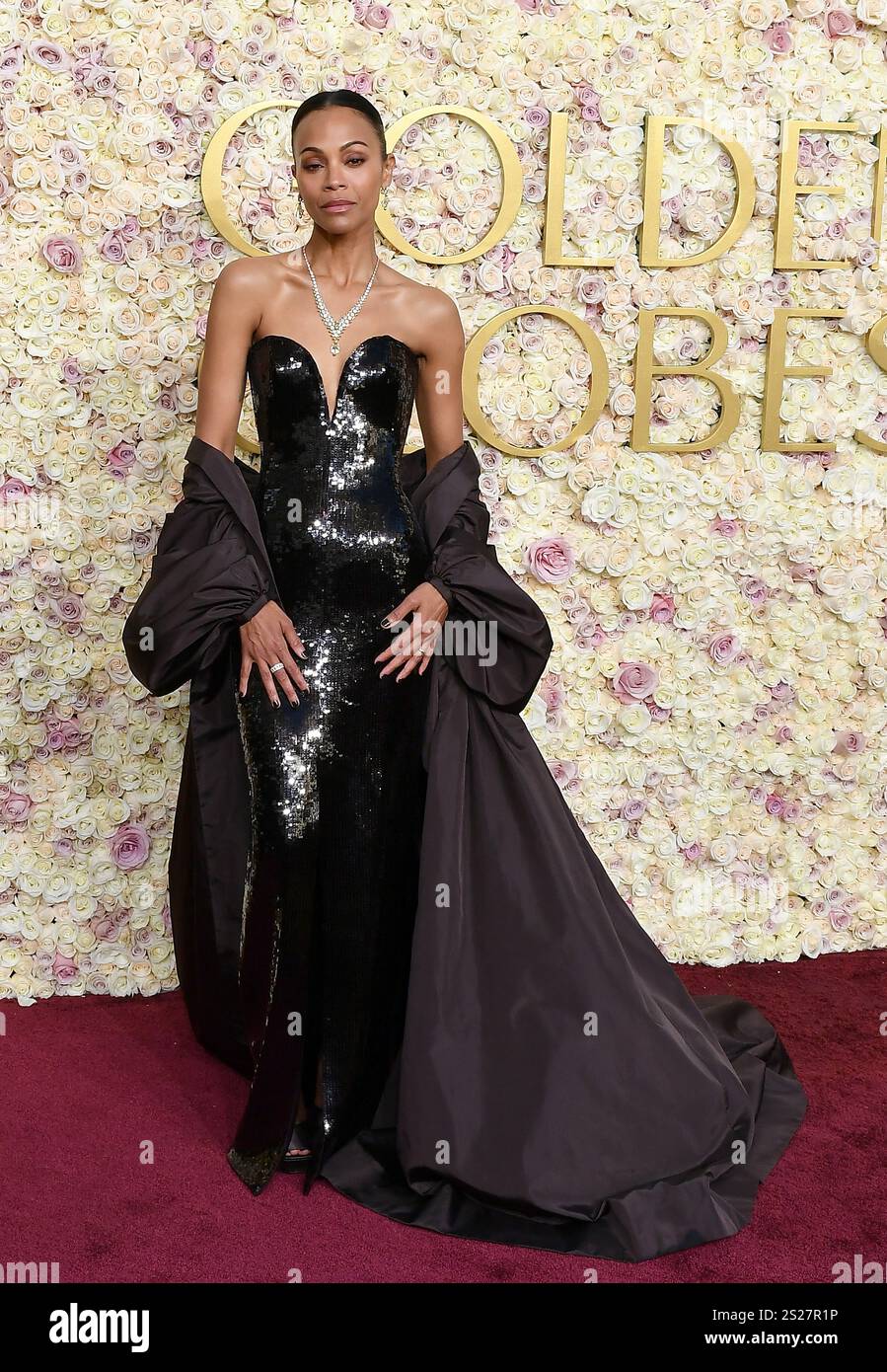 Beverly Hills, USA. 06th Jan, 2024. Zoe Saldana attends the 82nd Annual ...