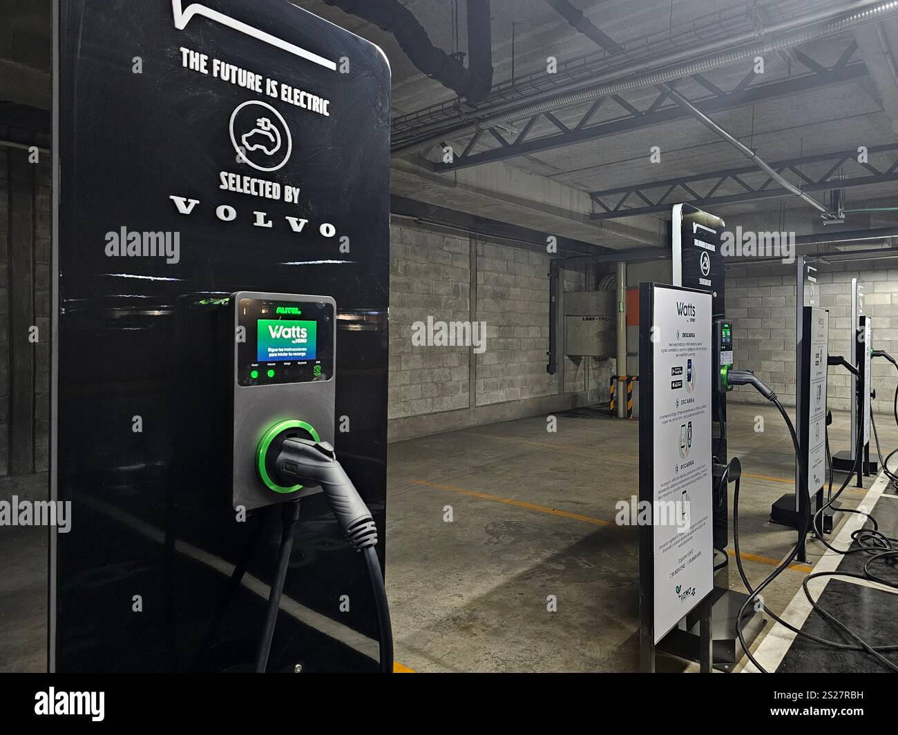 Mexico City, Mexico - May 28 2024: Public charging station for electric ...