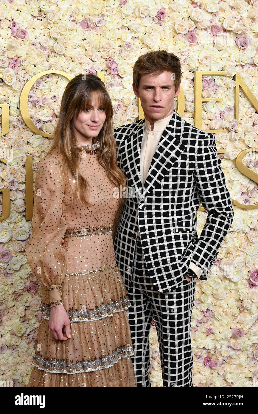 Hannah Bagshawe, Eddie Redmayne attends the 82nd Annual Golden Globe ...