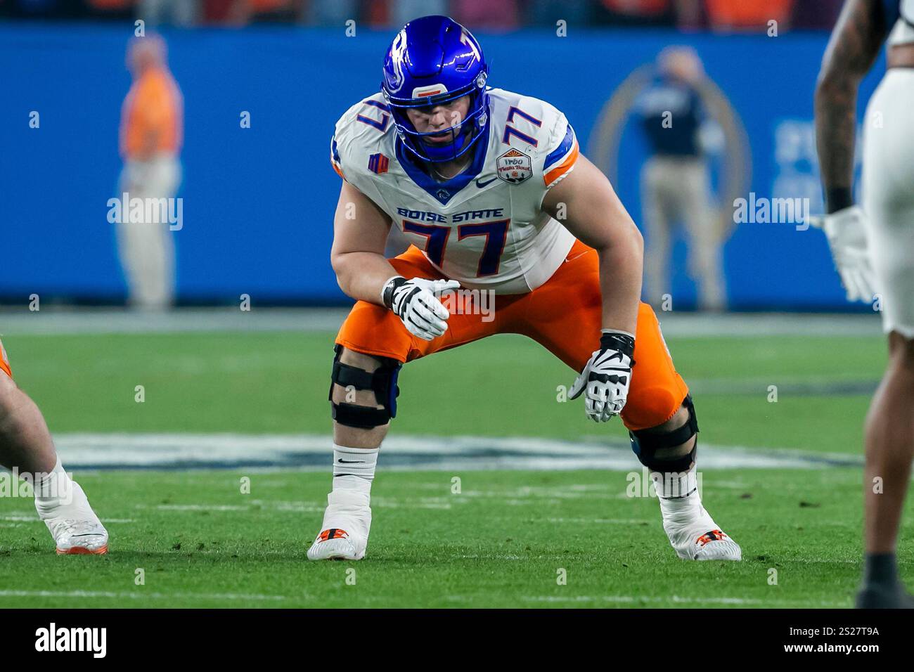 GLENDALE, AZ - DECEMBER 31: Boise State offensive tackle Kage Casey (77 ...