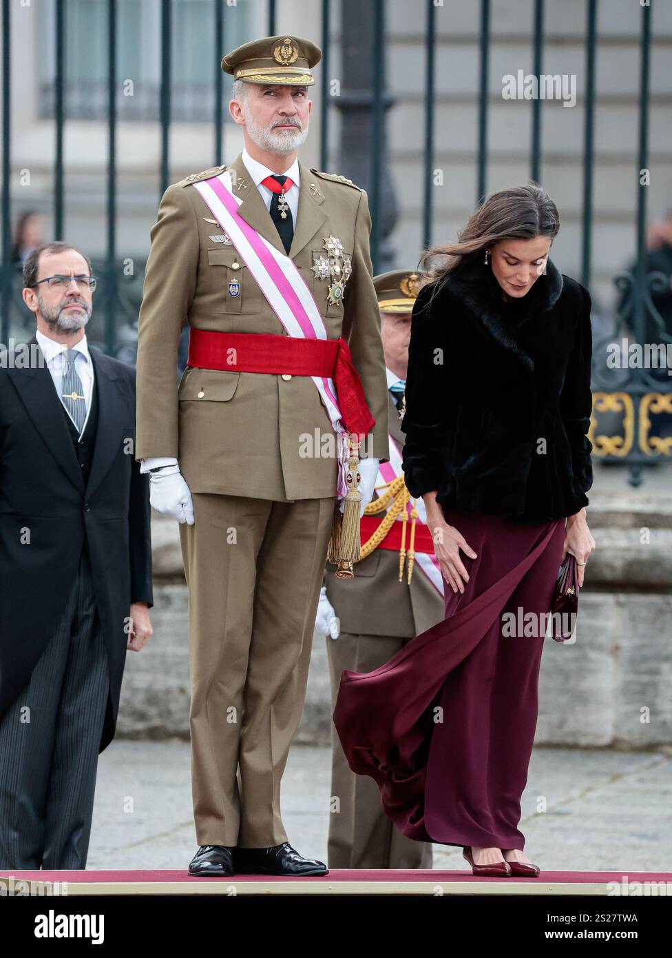 Madrid, Spain. 06th Jan, 2025. King Felipe VI of Spain, Queen Letizia ...