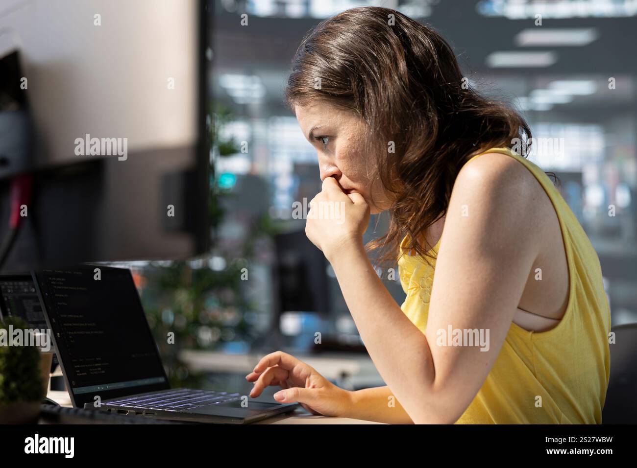 Full Stack Developer Using Laptop To Create Machine Learning Models That Can Process And Analyze