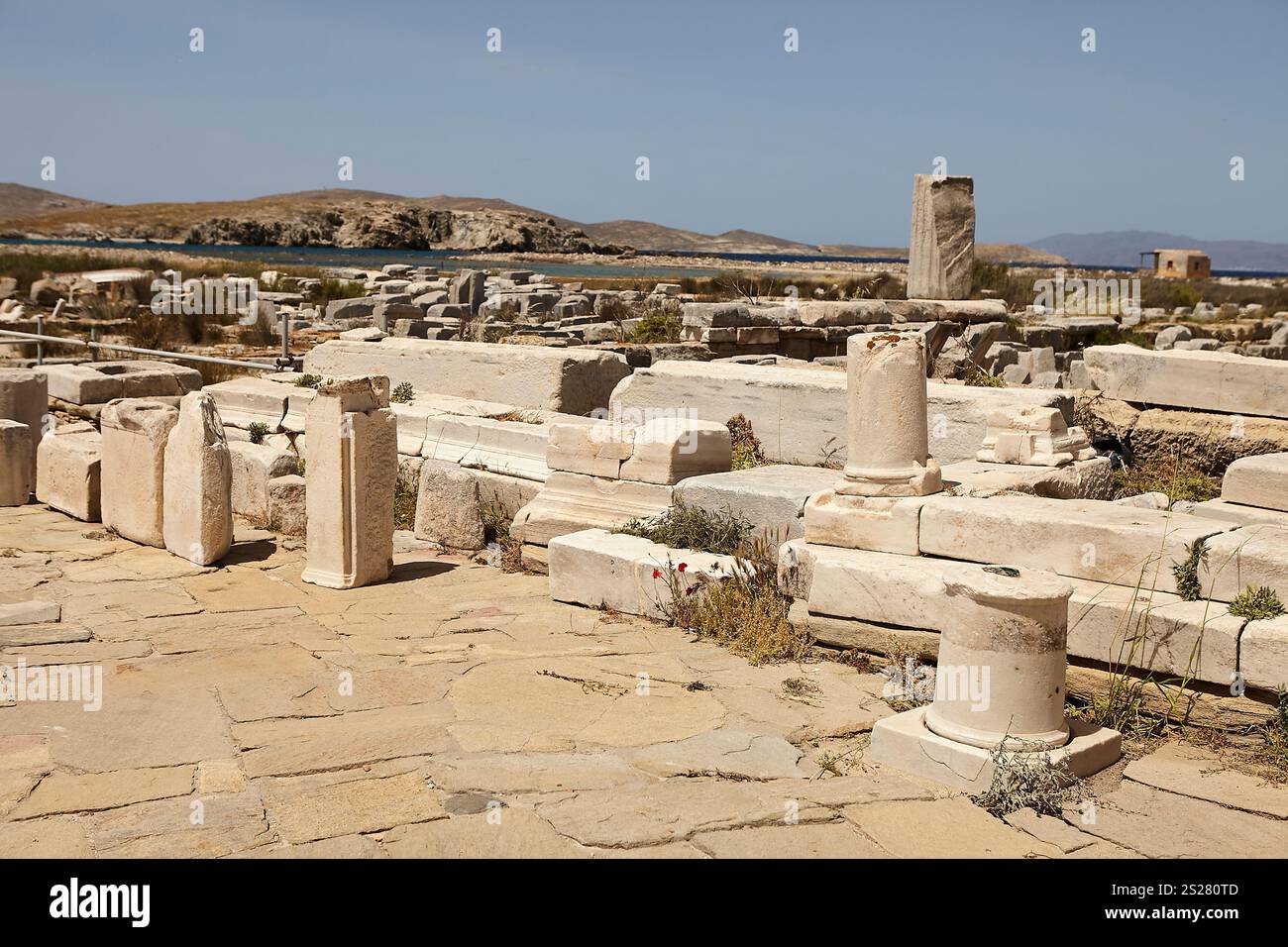 Delos Island, archaeological site Stock Photo - Alamy