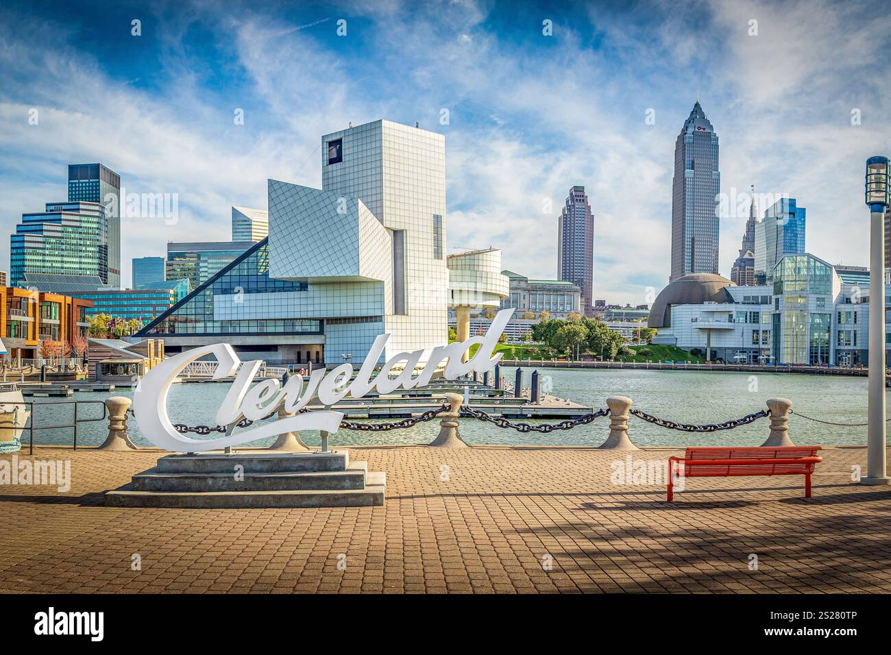 The Cleveland sign in downtown Cleveland, OH Stock Photo - Alamy