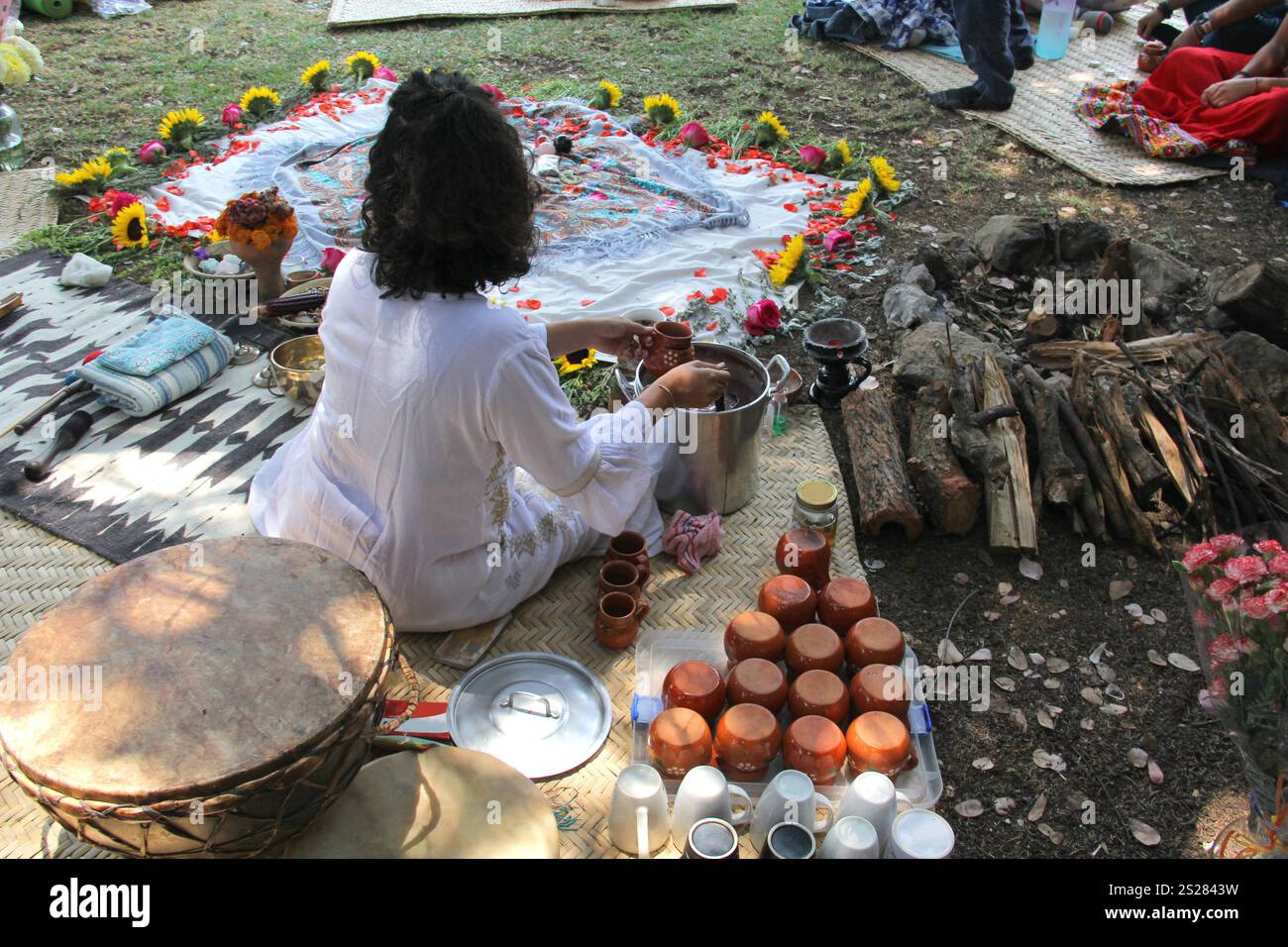 Cocoa ceremony, ancestral ritual with roots in indigenous peoples, with ...