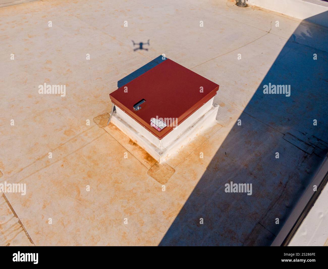 Sunny Day Time Drone Images of a New Office Building With a TPO ...