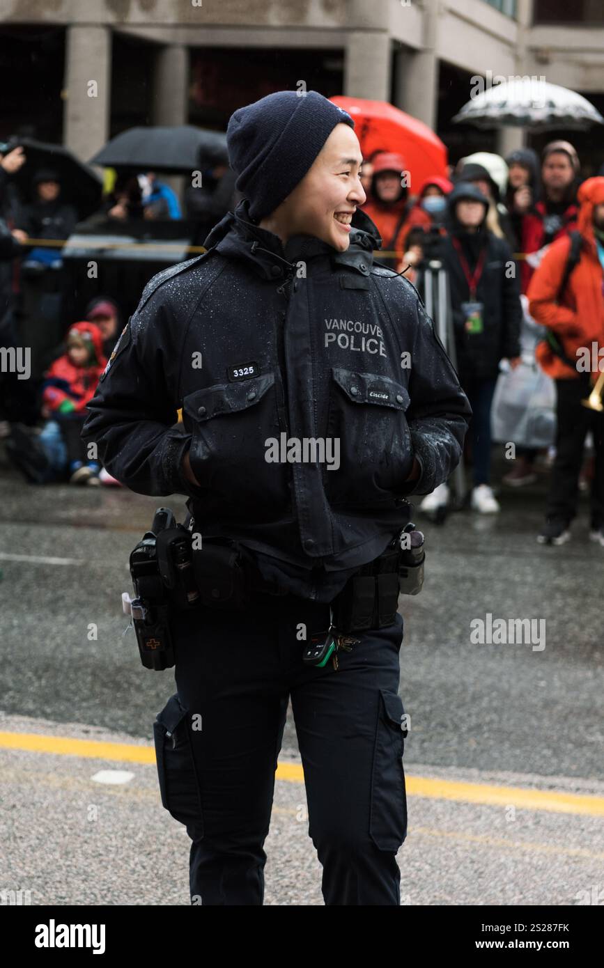 Vancouver, British Columbia Canada - February 11 2024: Police Officer ...