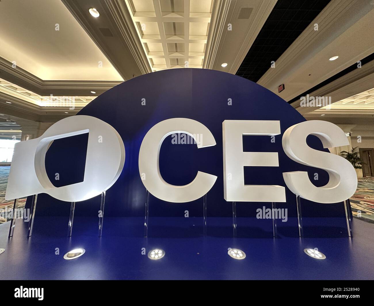 06 January 2025, USA, Las Vegas: The logo of the CES technology trade ...