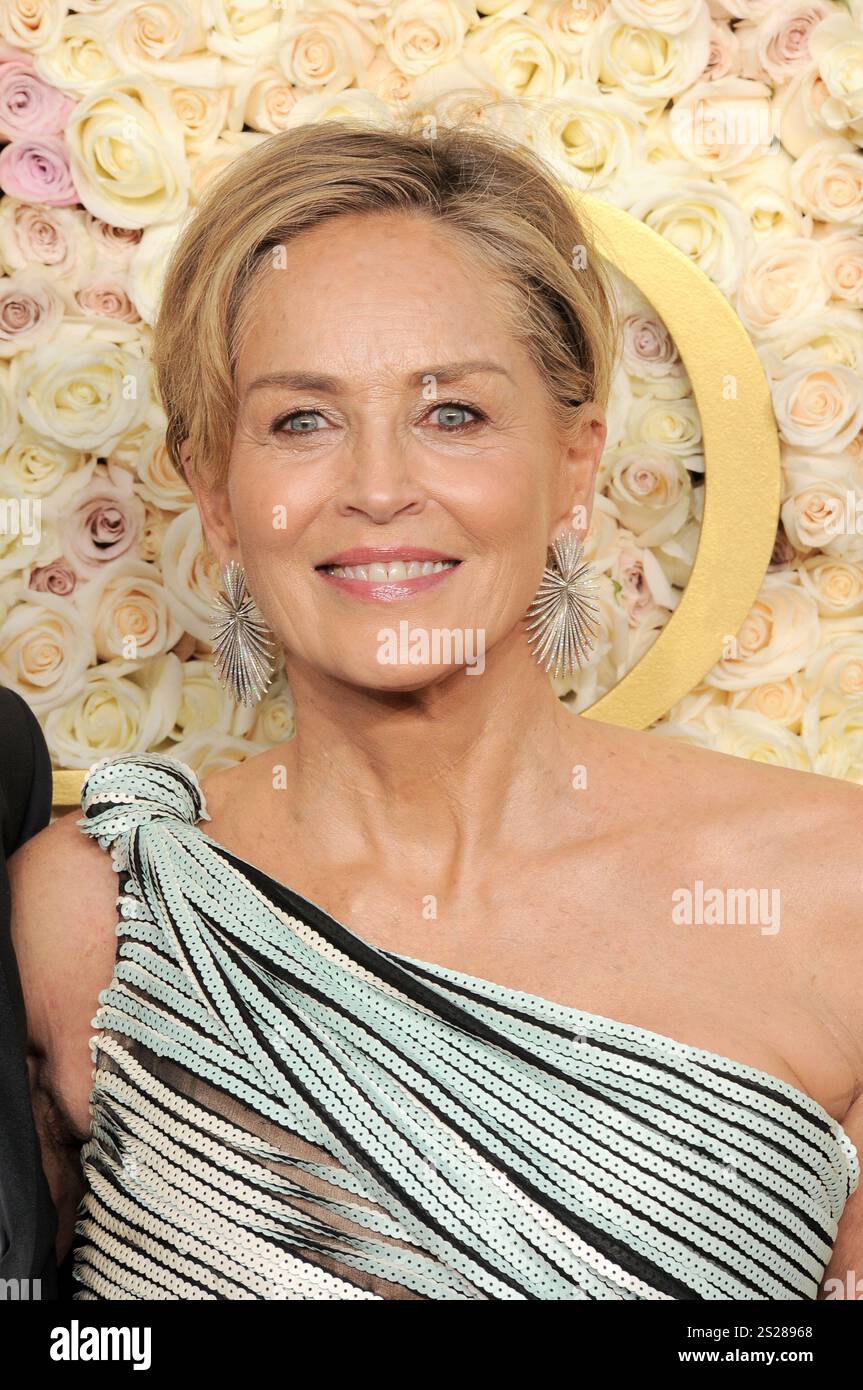 Sharon Stone at the 82nd Annual Golden Globe Awards held at the Beverly ...