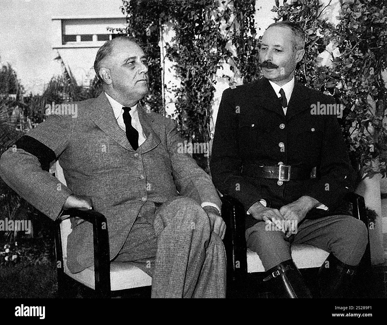U.S. President Franklin D. Roosevelt with French General Henri Giraud ...