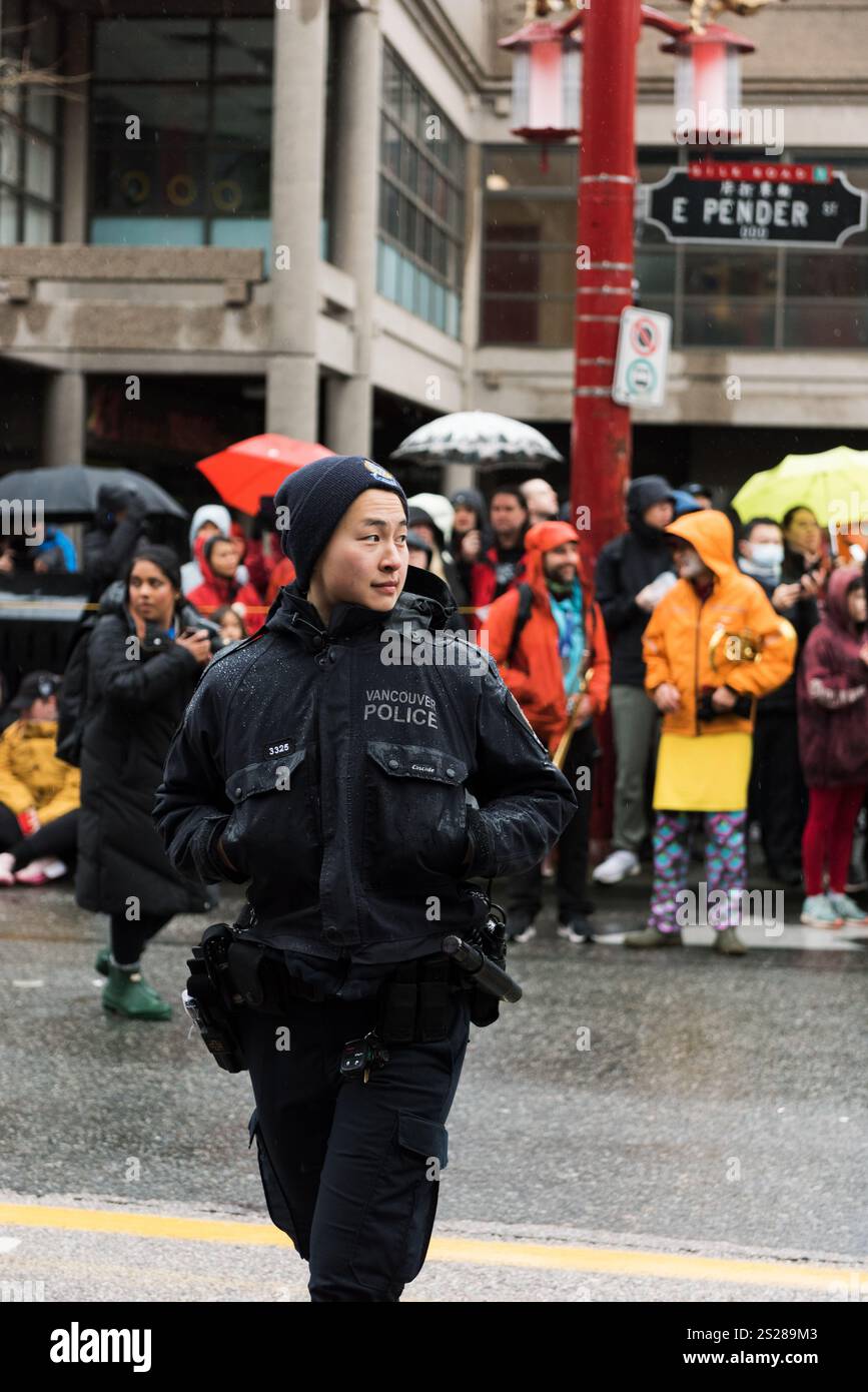Vancouver, British Columbia Canada - February 11 2024: Police Officer ...