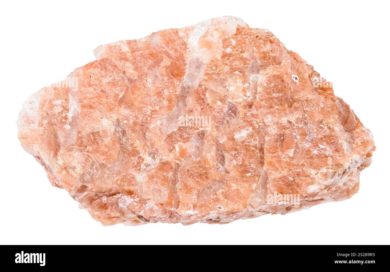 macro shooting of natural mineral rock specimen - raw pink pegmatite ...