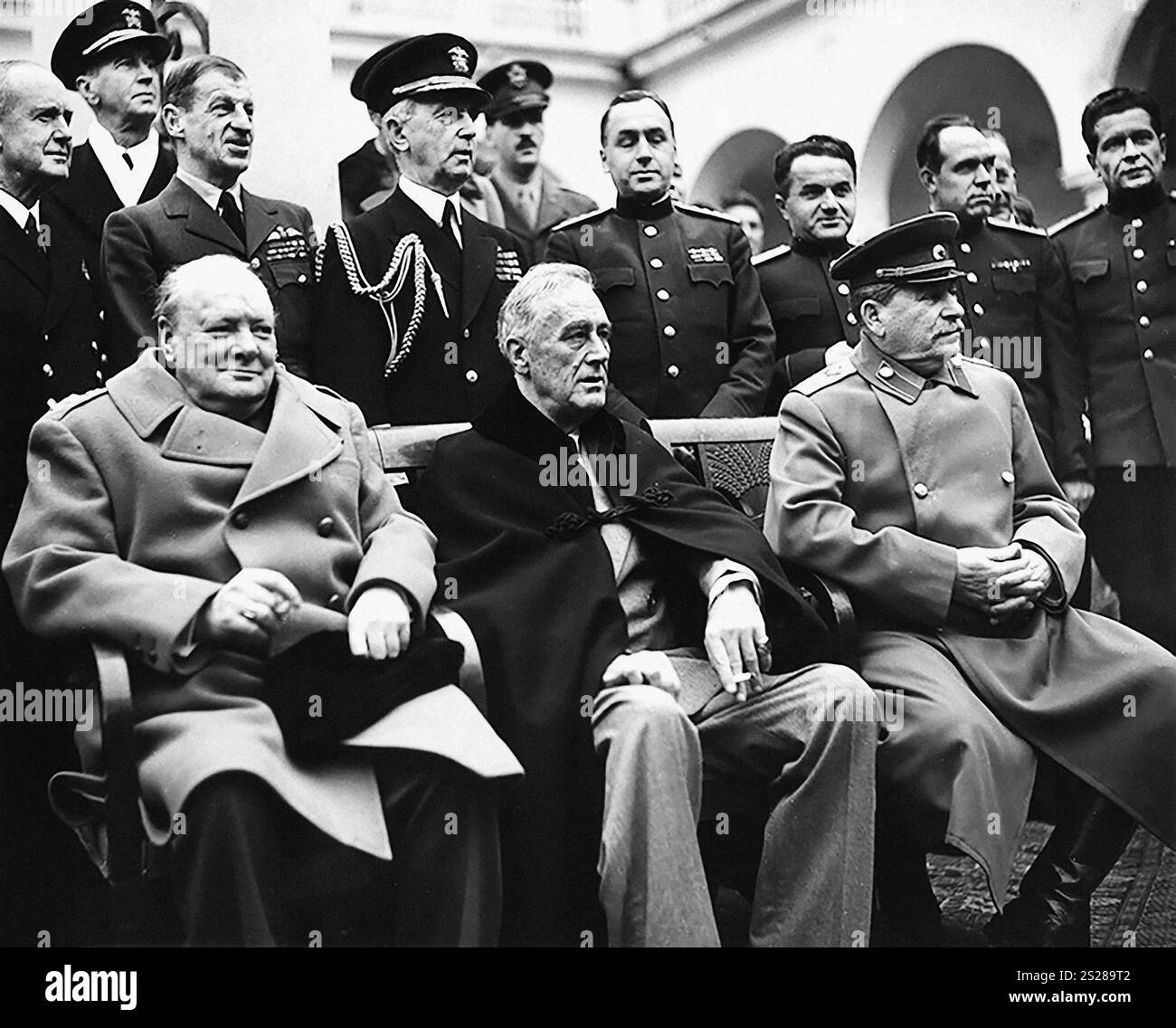 British Prime Minister Winston Churchill, U.S. President Franklin D ...