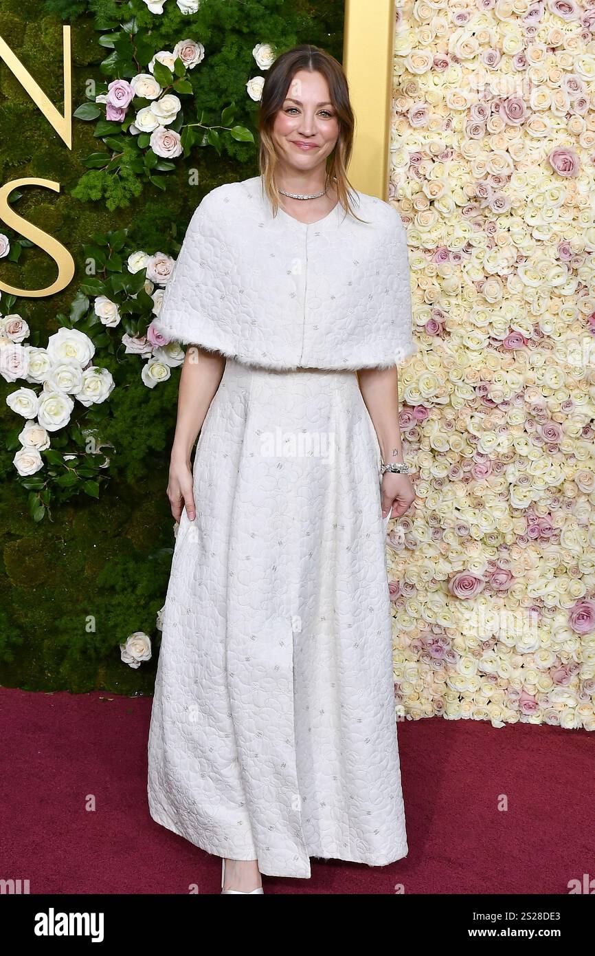 Beverly Hills, USA. 06th Jan, 2025. Kaley Cuoco attends the 82nd Annual ...