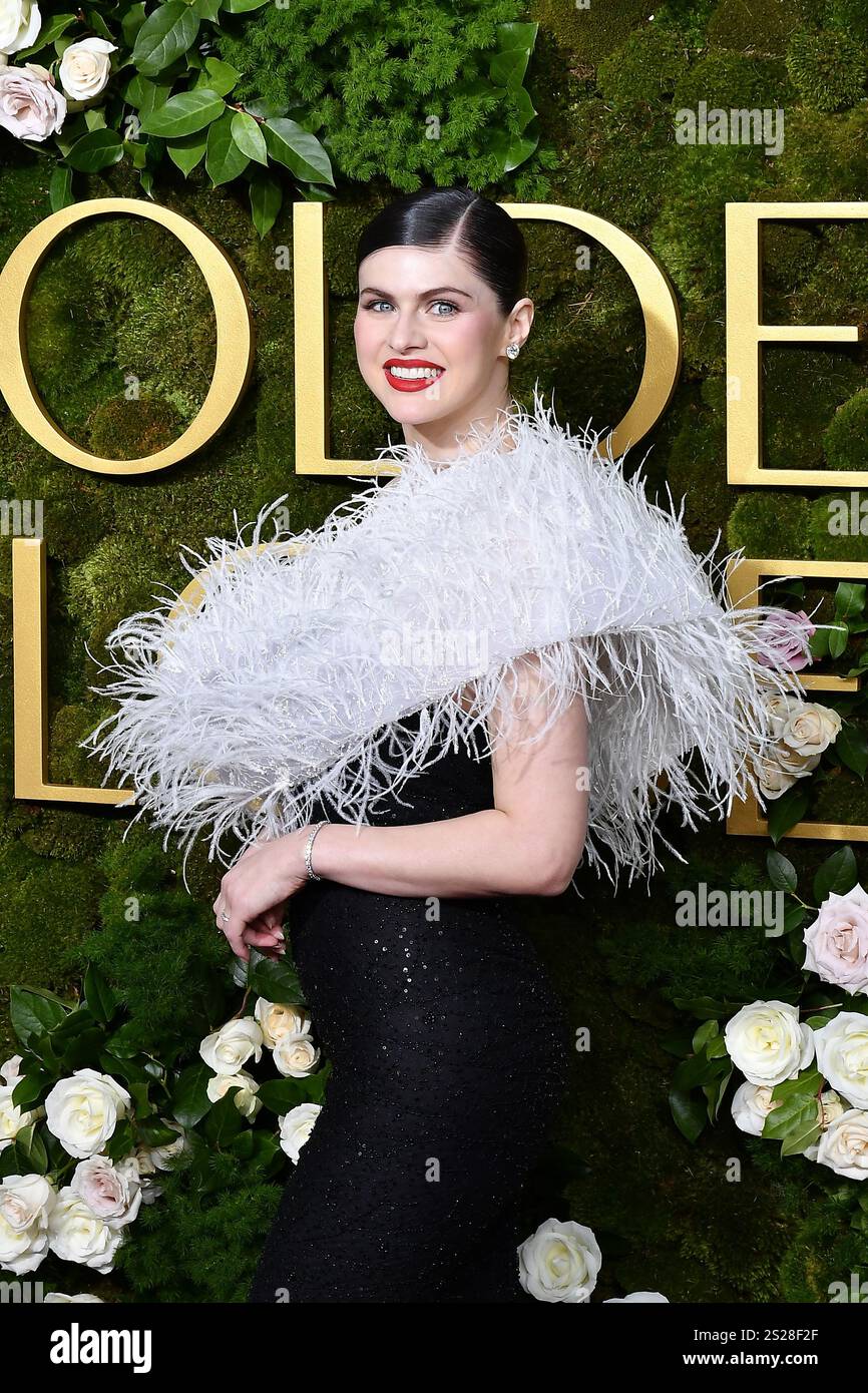 Alexandra Daddario attends the 82nd Annual Golden Globe Awards at The ...