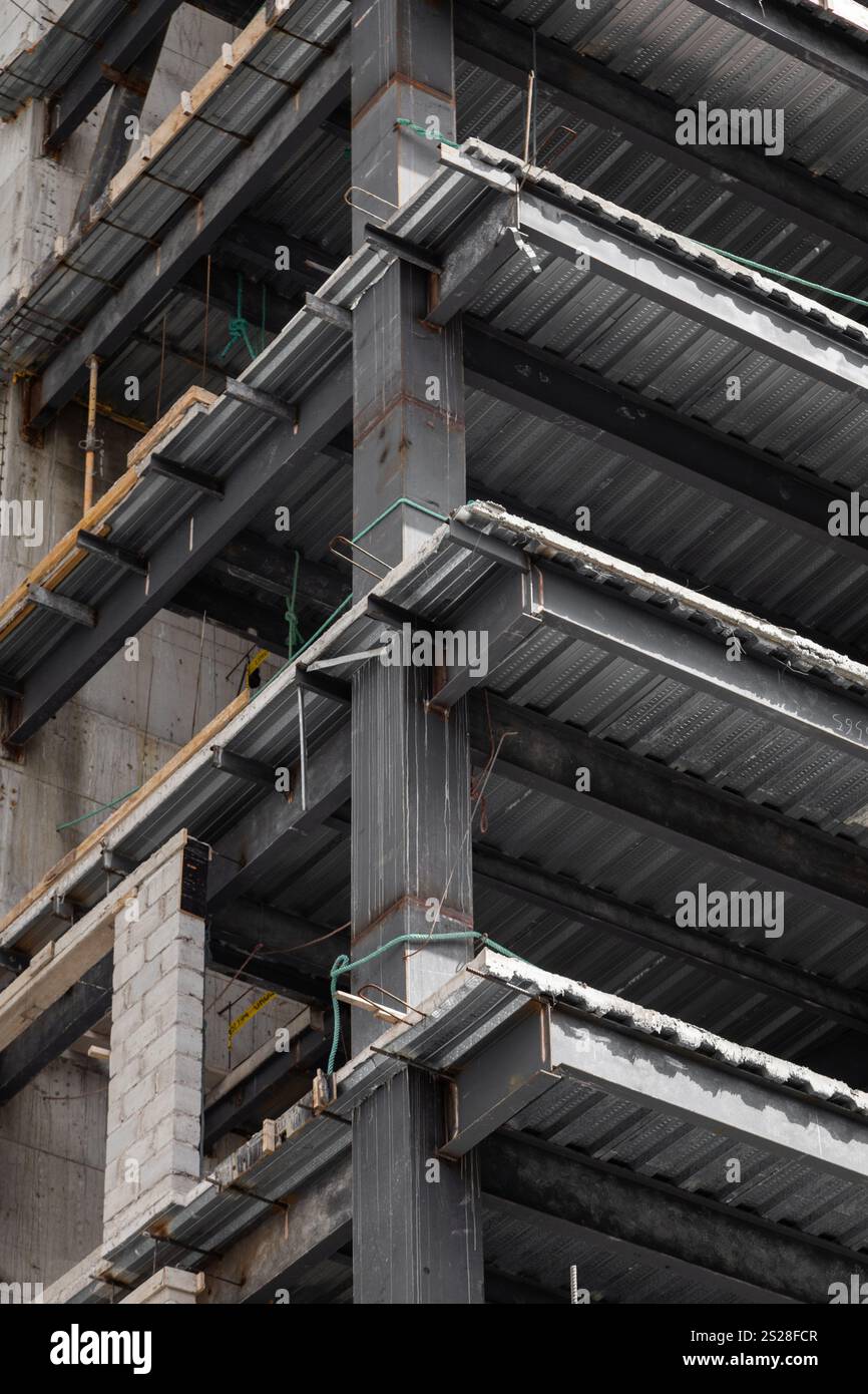 An old parking garage building, showing vintage architecture and ...