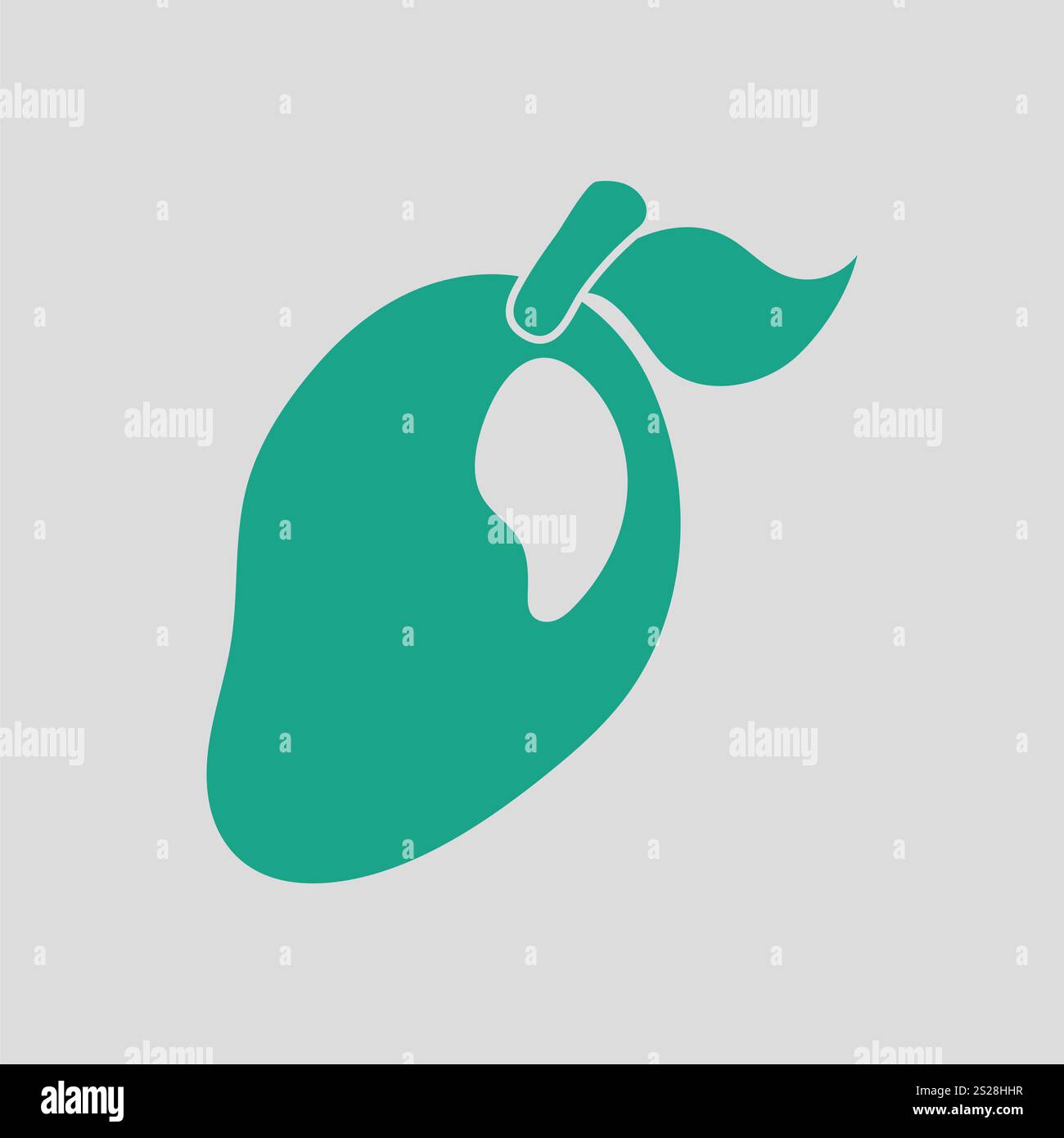 Icon of Mango. Gray background with green. Vector illustration Stock ...