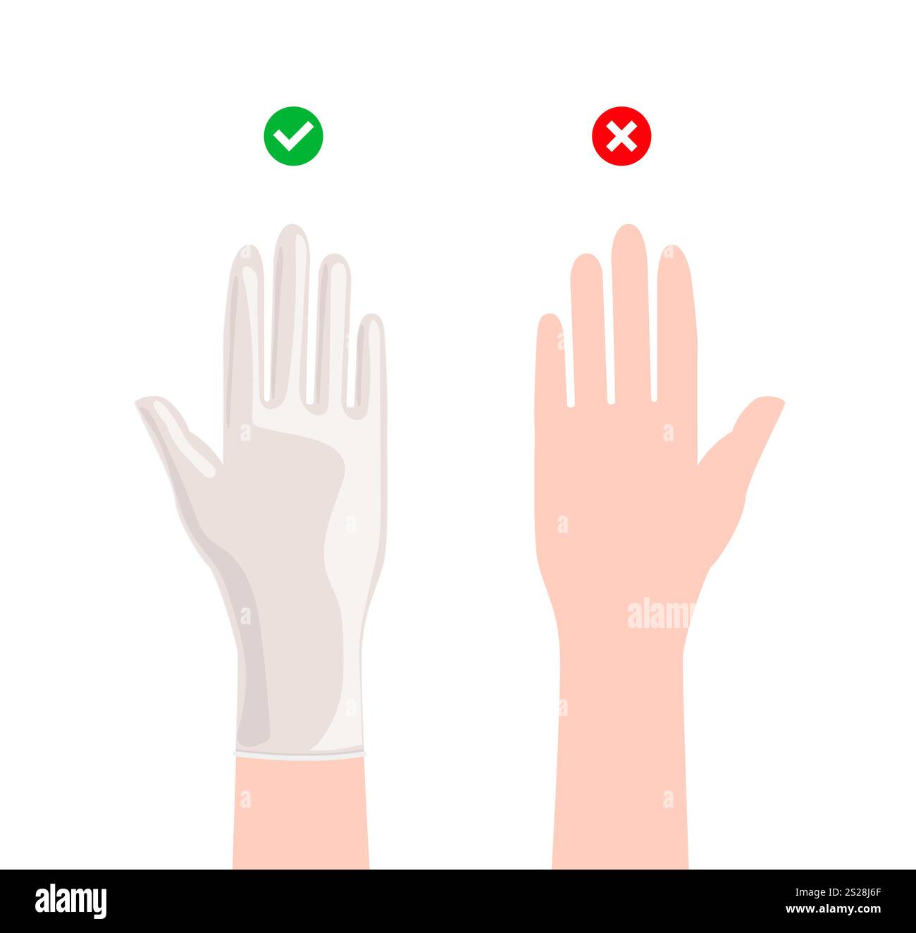 Hangs Right and wrong without wearing gloves cartoon latex white rubber ...