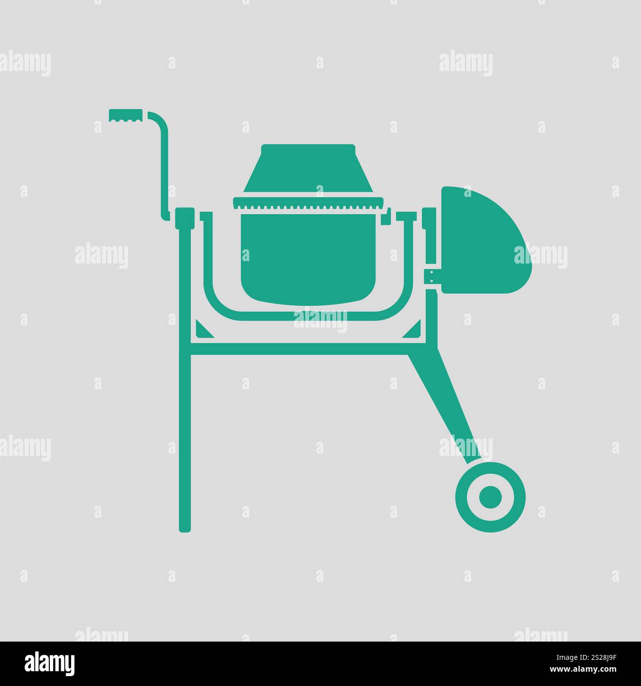 Icon of Concrete mixer. Gray background with green. Vector illustration ...