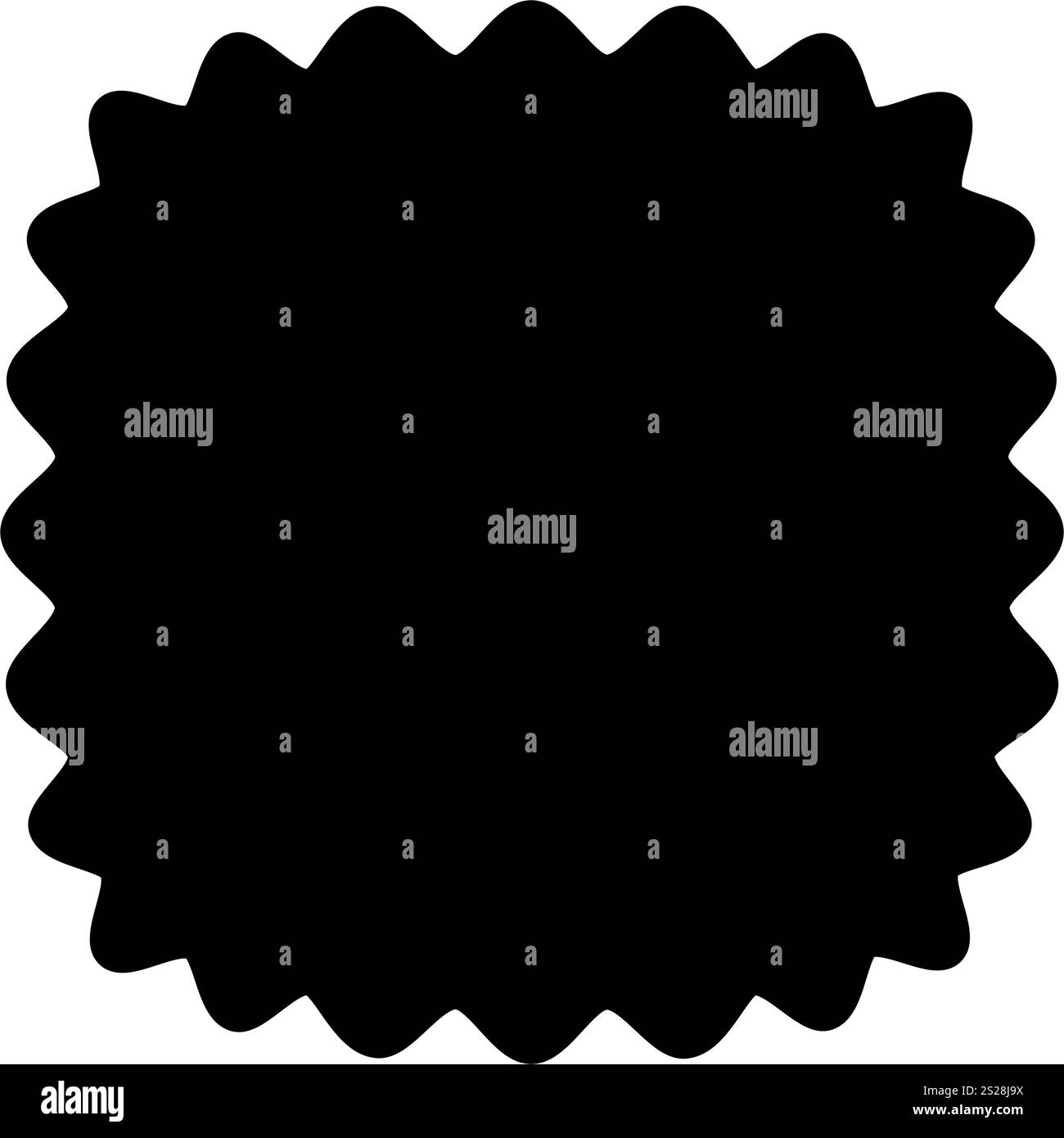 Squircle or square form with rounded wiggly borders. Simple geometric ...