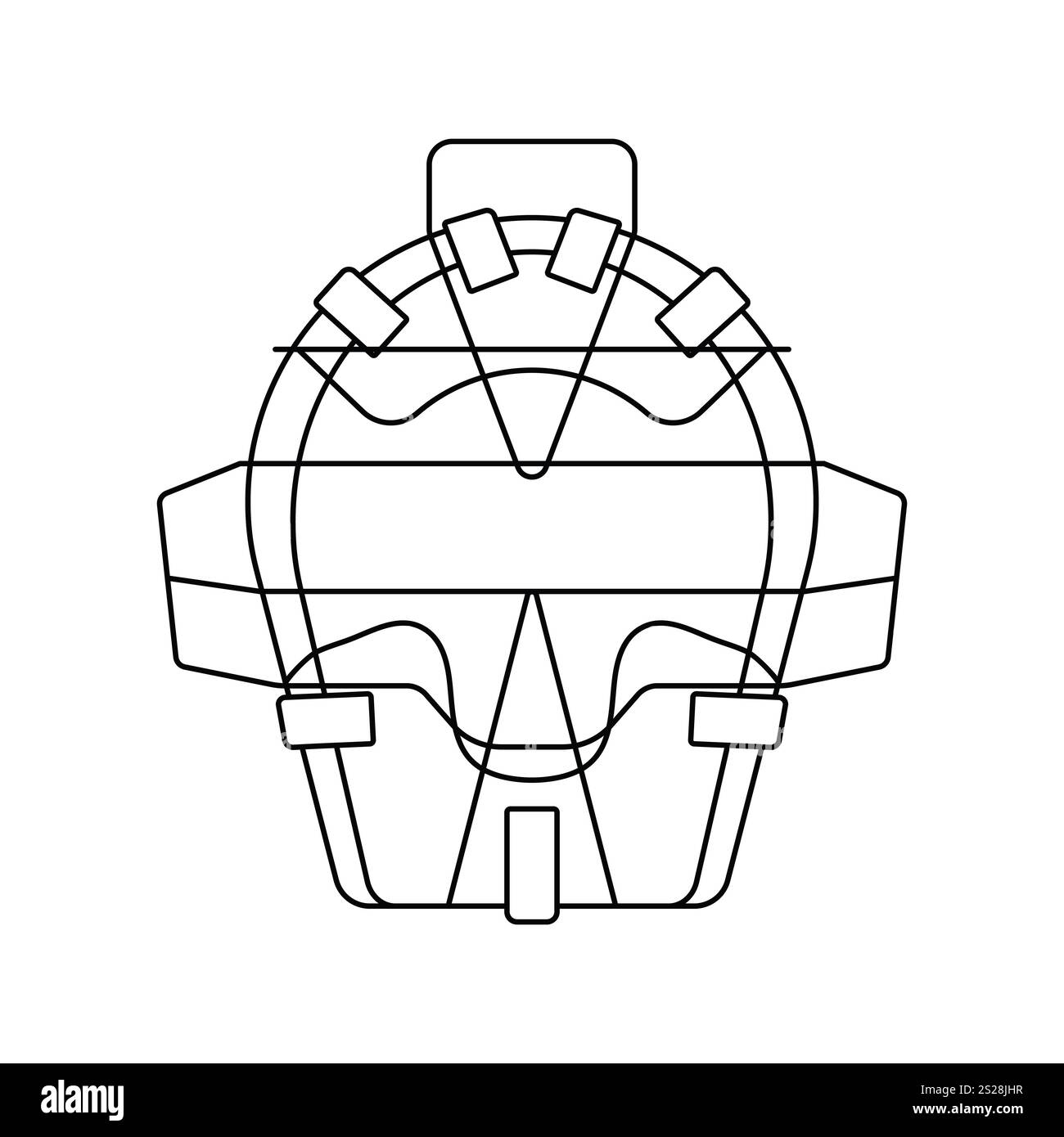 Baseball face protector icon. Thin line design. Vector illustration ...
