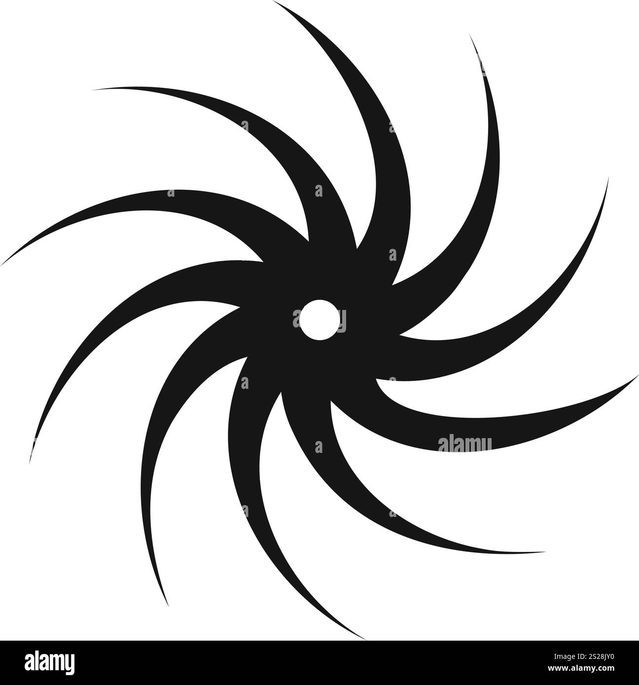 Swirl, spin or spiral icon. Fan, propeller, pinwheel toy, windmill sign ...