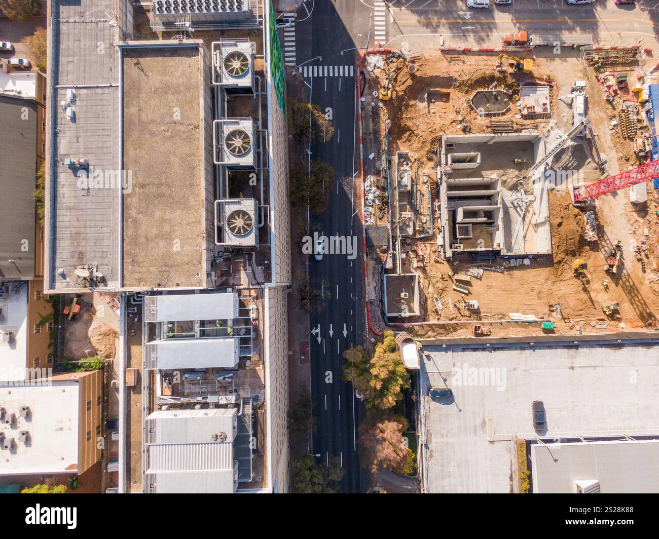 Day Time Drone Images of High Rise Building Under Construction in ...