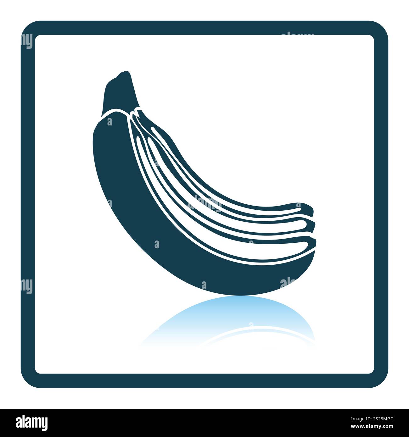 Icon of Banana. Shadow reflection design. Vector illustration Stock ...