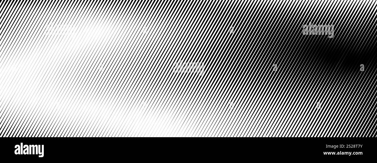 Vanishing linear gradient texture. Black diagonal stripes gradation ...