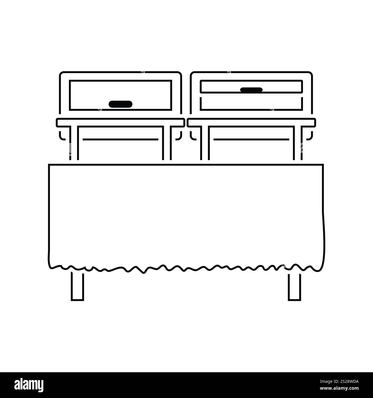 Chafing dish icon. Thin line design. Vector illustration Stock Photo ...