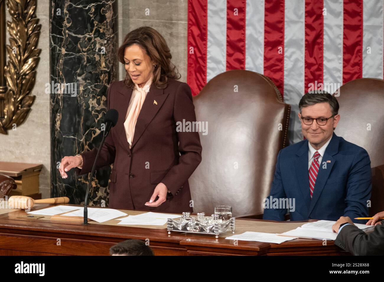United States Vice President Kamala Harris speaks at the conclusion of ...