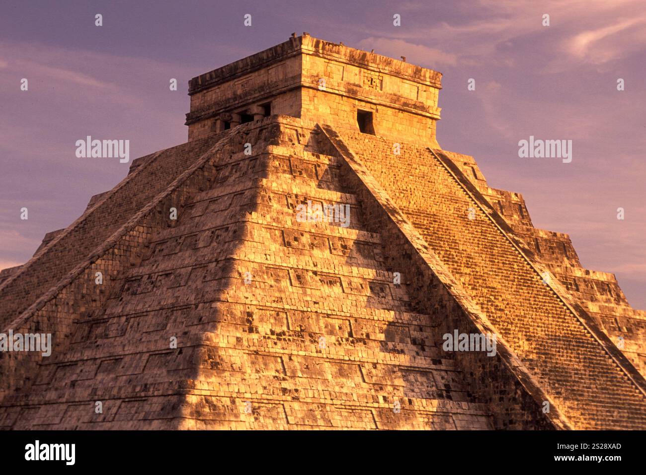 The Maya Ruins with the Kukulkan Pyramide of Chichen Itza in the ...
