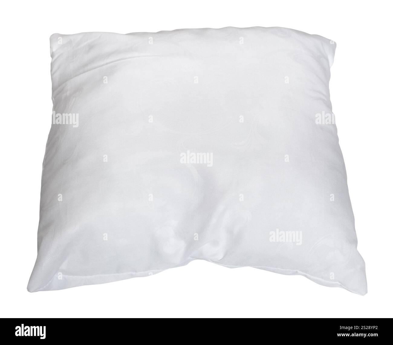 above view of white soft pillow isolated on white background Stock ...