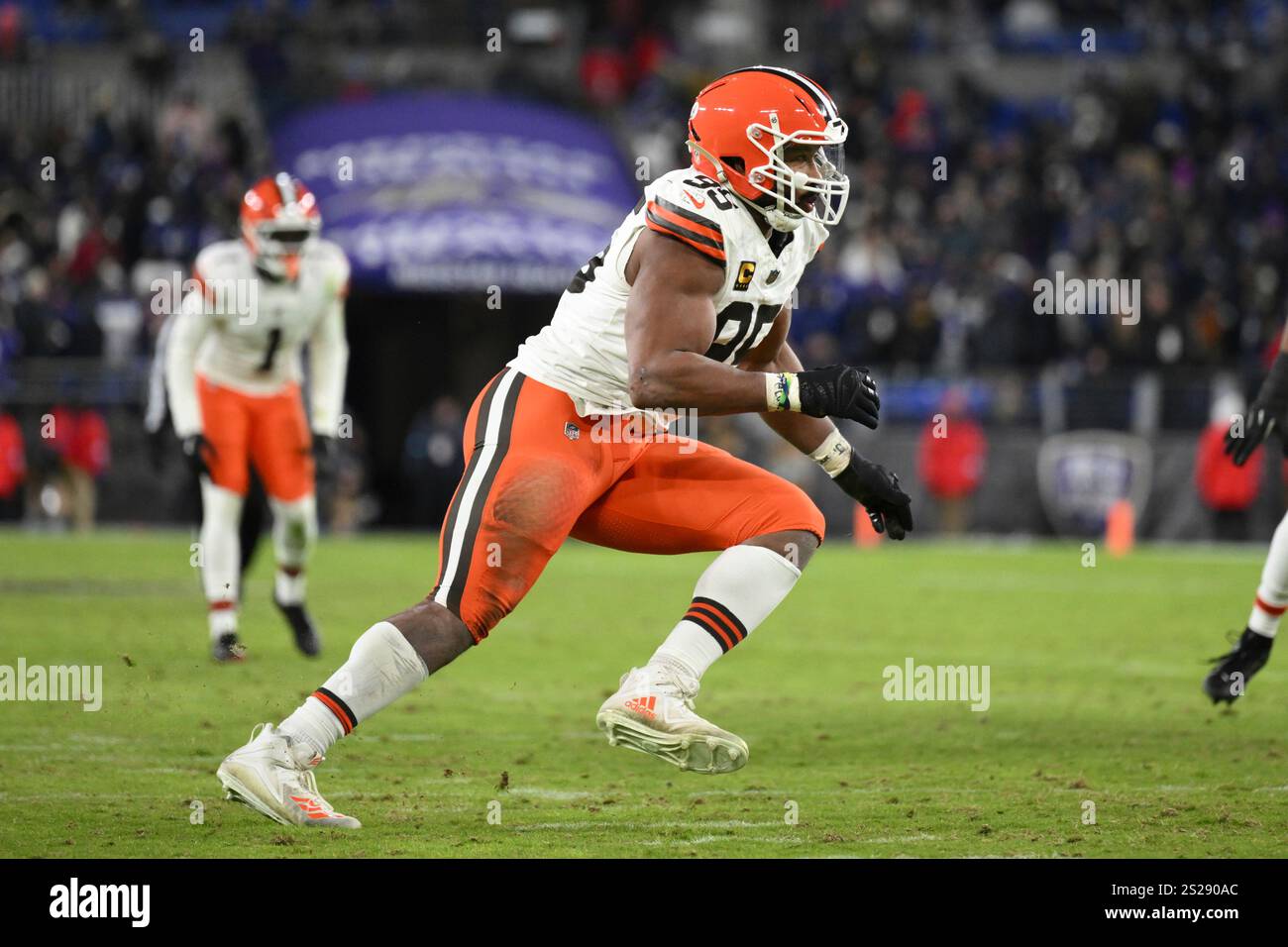 Cleveland Browns defensive end Myles Garrett (95) in action during the ...