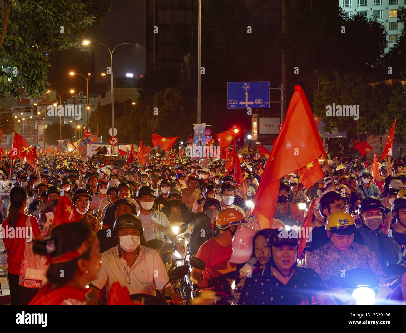 Football fans celebrate in the streets, victory in Asean championship ...