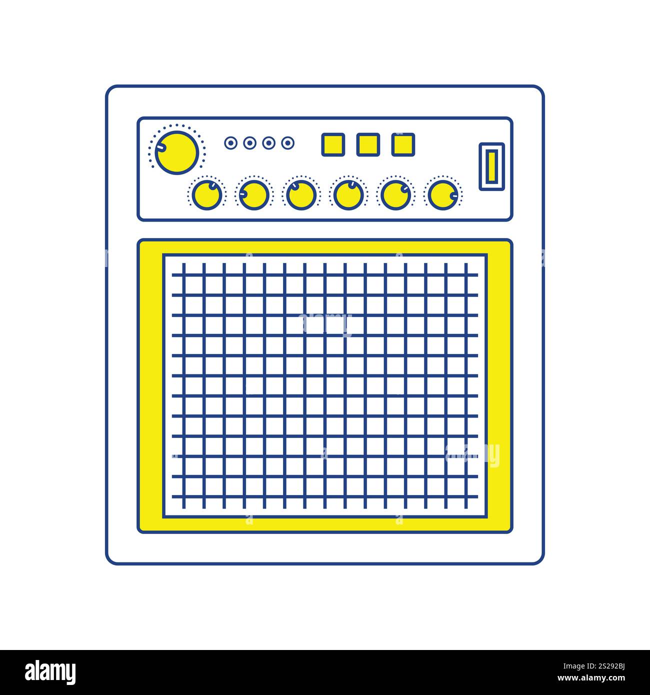 Audio monitor icon. Thin line design. Vector illustration Stock Photo ...