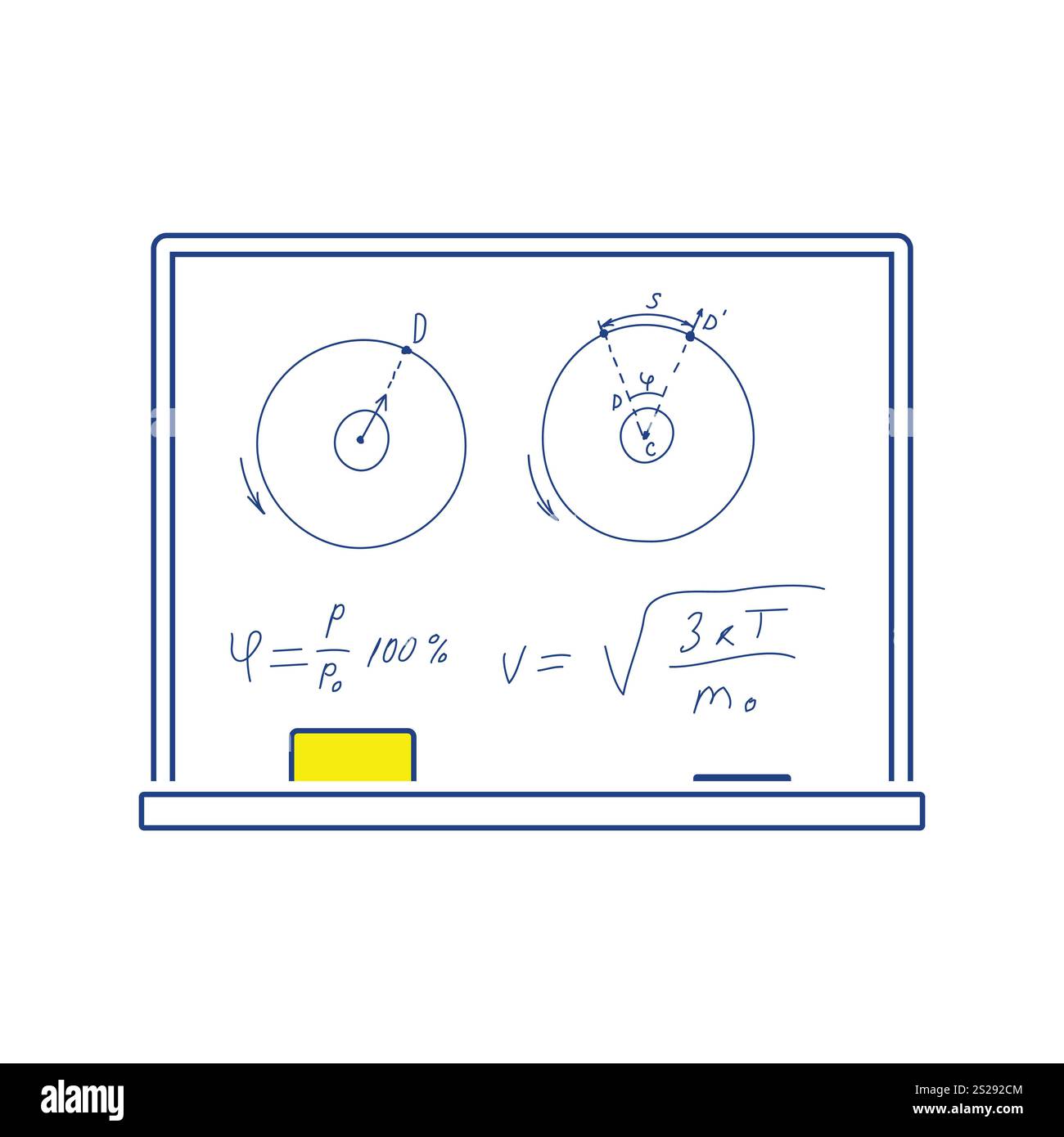 Icon of Classroom blackboard. Thin line design. Vector illustration ...