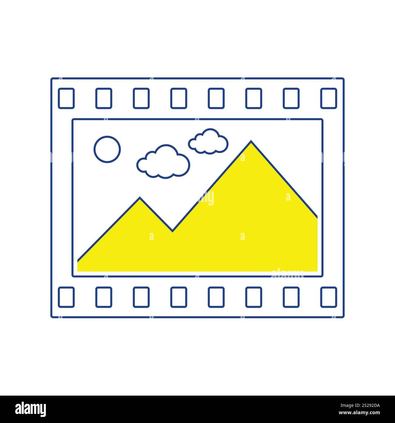 Film frame icon. Thin line design. Vector illustration Stock Photo - Alamy